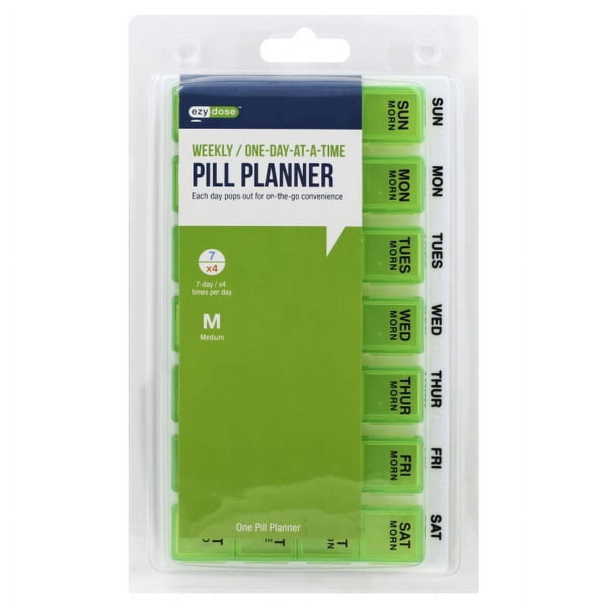 Ezy Dose Weekly One Day At A Time 4 x 7 Secure Pill Planner HSA/FSA ...