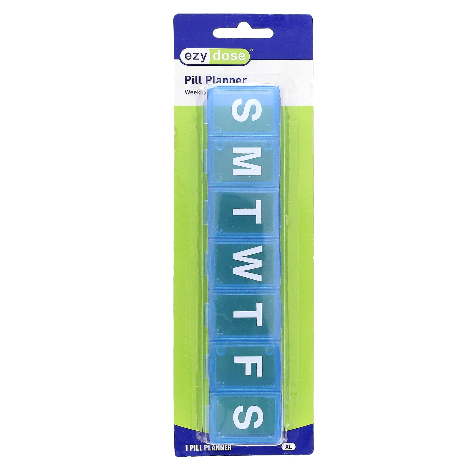 Ezy Dose Weekly Pill Planner, XL, 1 Count HSA/FSA Eligible - Walmart.com
