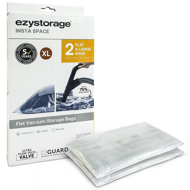 Ezy Storage Insta Space X-Large Vacuum Bag 12pk Closet, Storage & Garage Organizer - 6pk of 2 ...