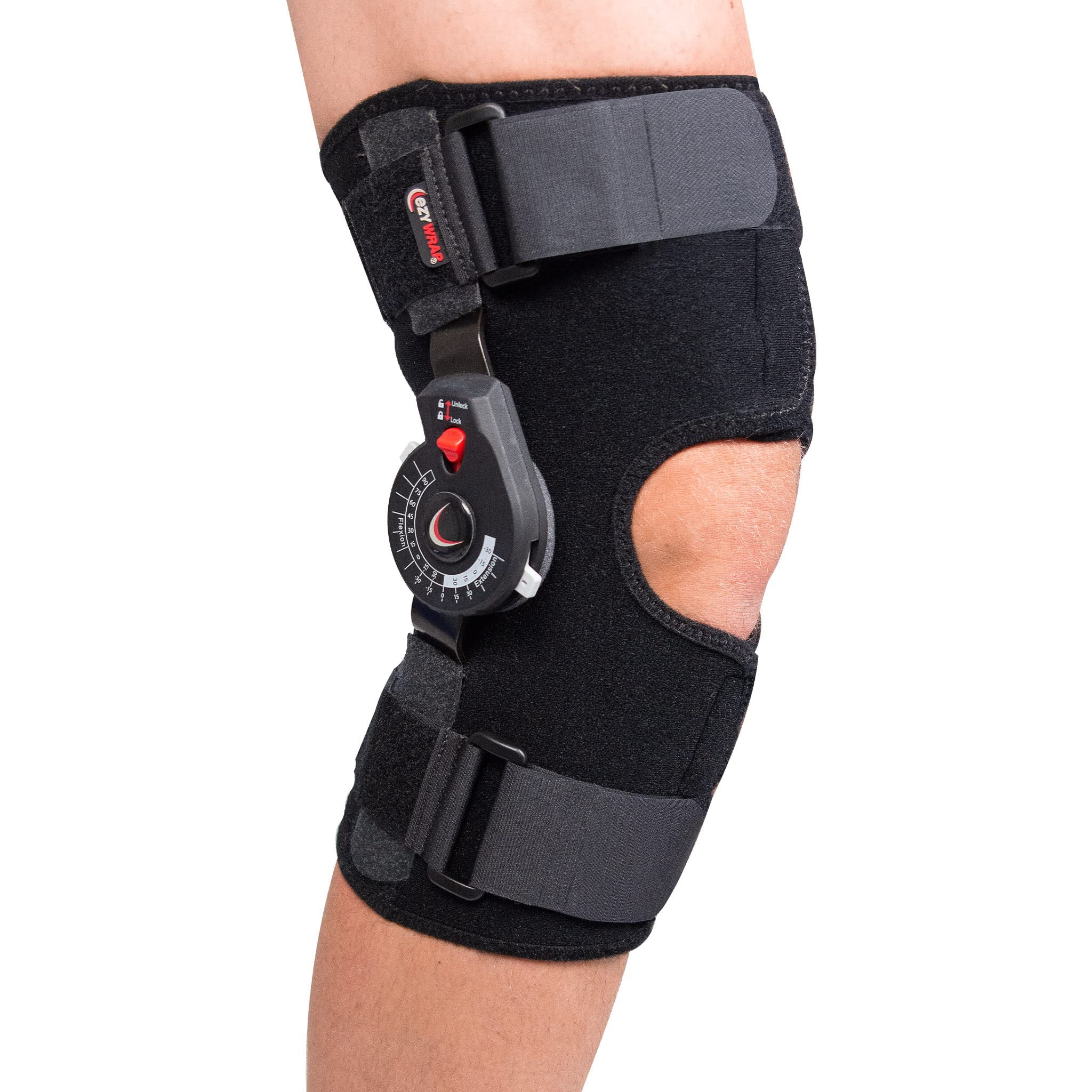 Ezy Wrap Rally ROM Hinged Knee Brace –Adjustable Flexion & Extension ...