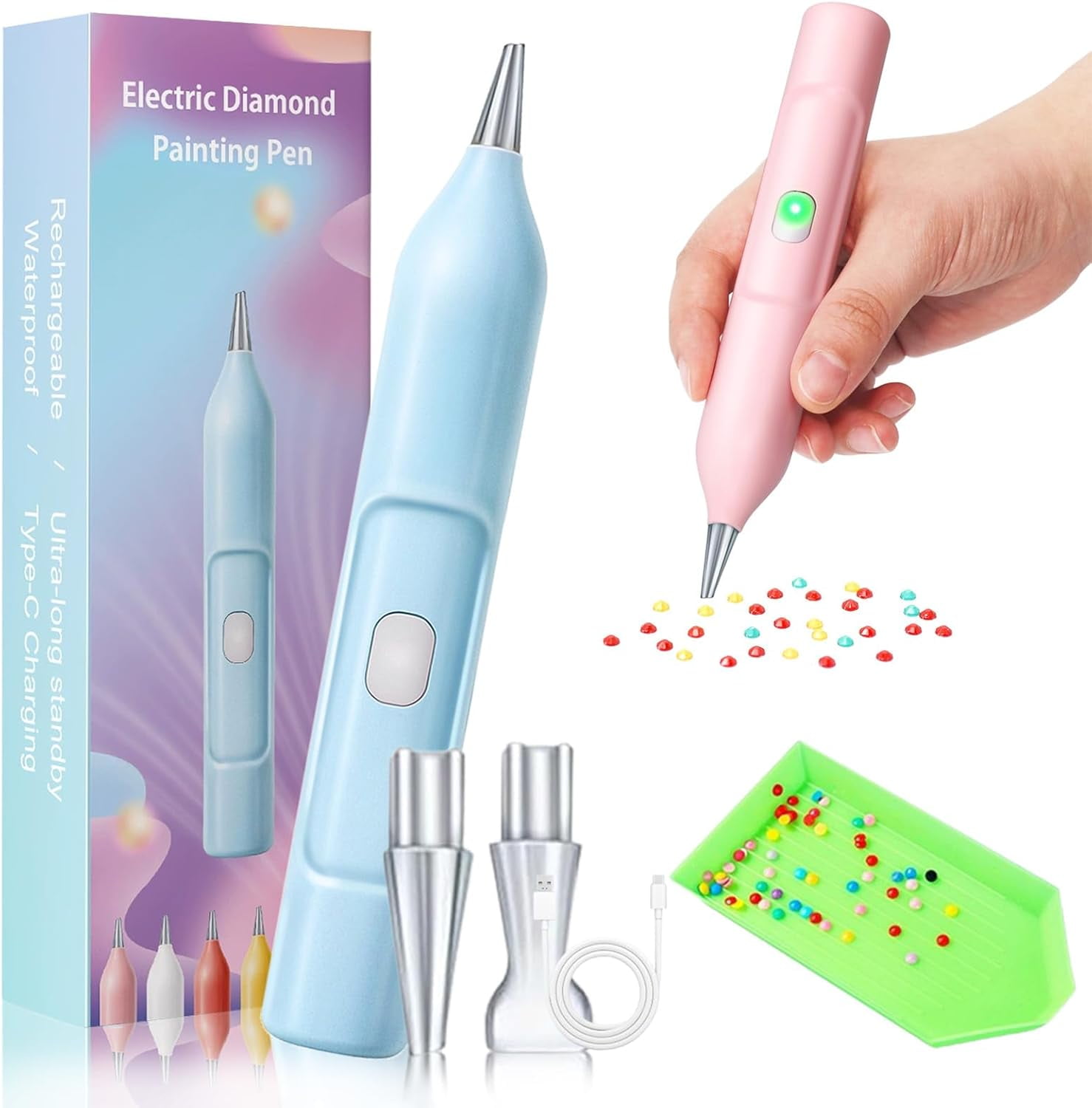 EzyPen - Electric Diamond Painting Pen with Vacuum Technology, IPX5 Waterproof Painter Diamond ...