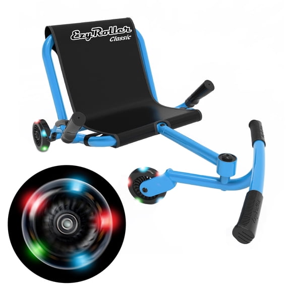 EzyRoller Classic Ride On - Sit and Roll Scooter Toy for Kids 4+, Blue ...