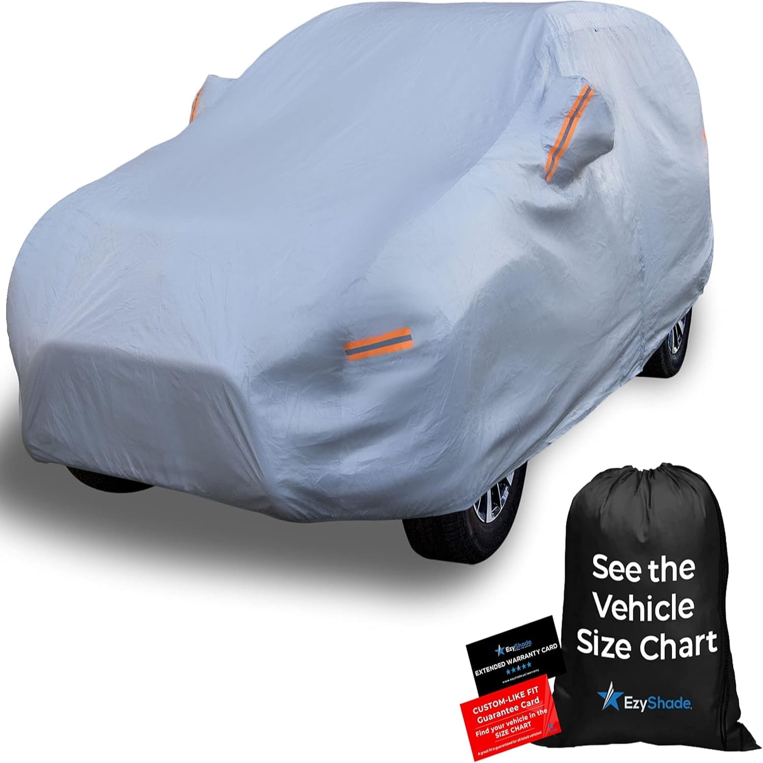 EzyShade 10-Layer Car Cover Waterproof All Weather - See Vehicle Size ...