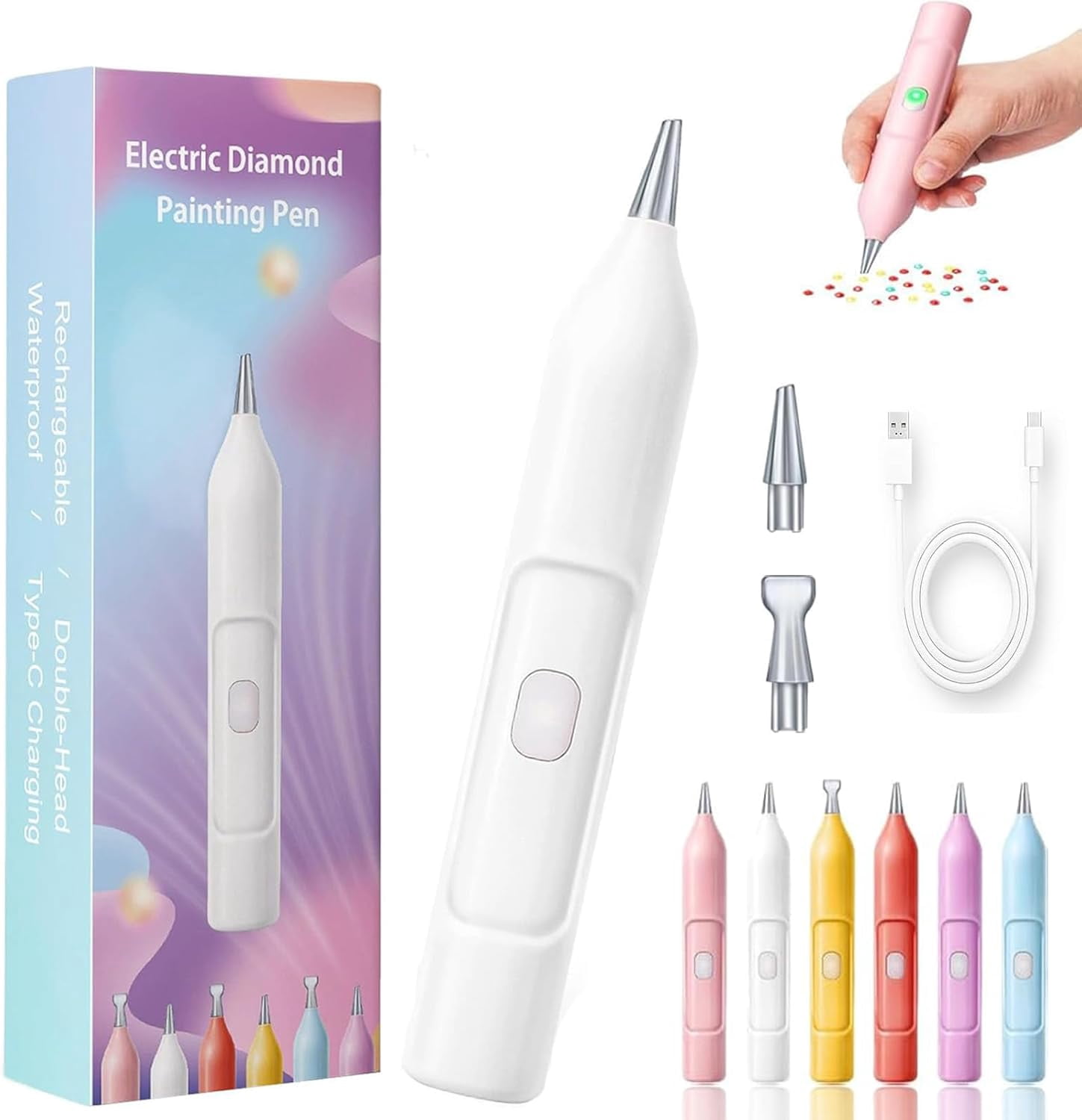 Ezypen - Electric Diamond Painting Pen with Vacuum Technology with 2 ...