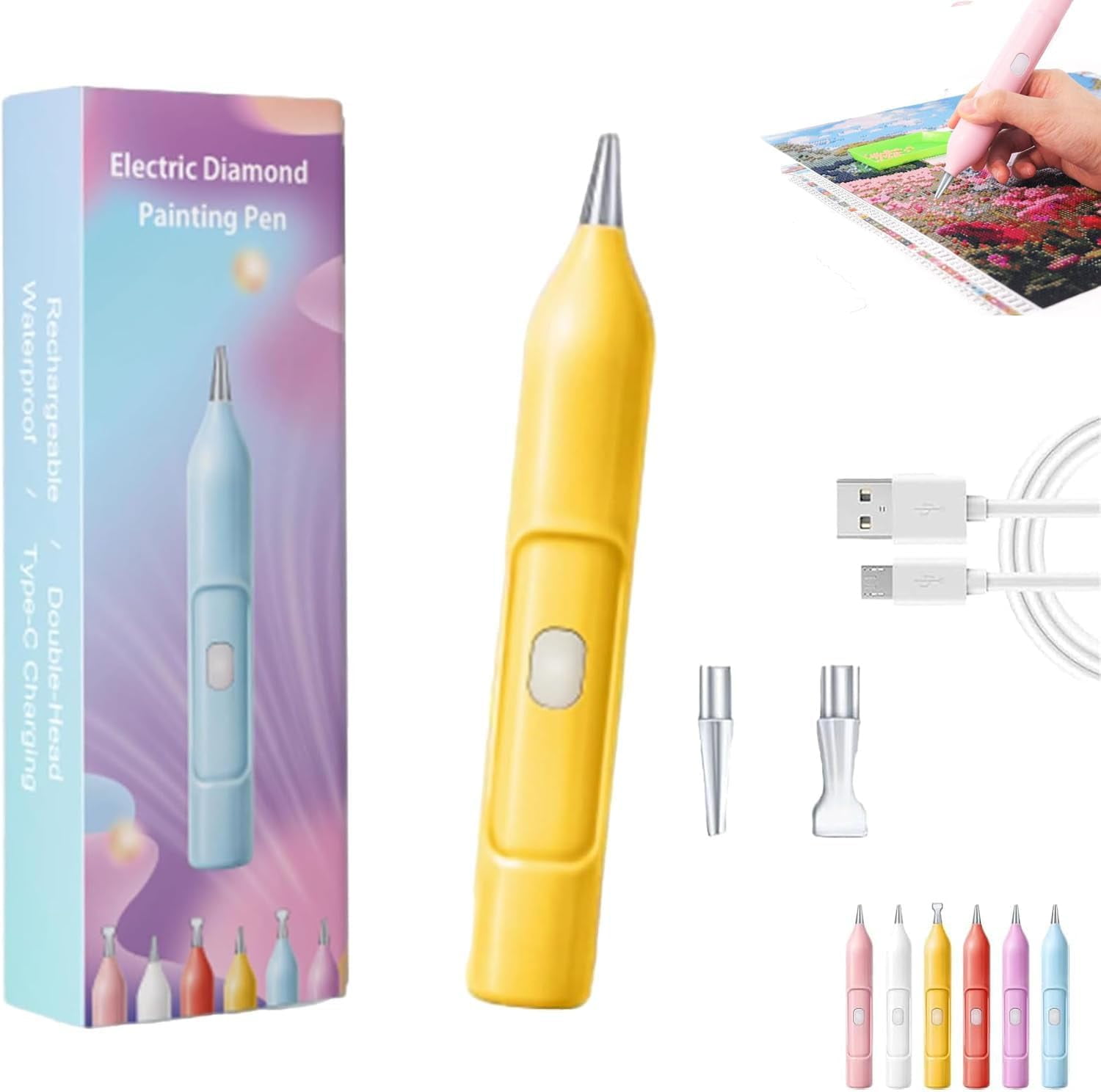 Ezypen - Electric Diamond Painting Pen with Vacuum Technology,IPX5 ...