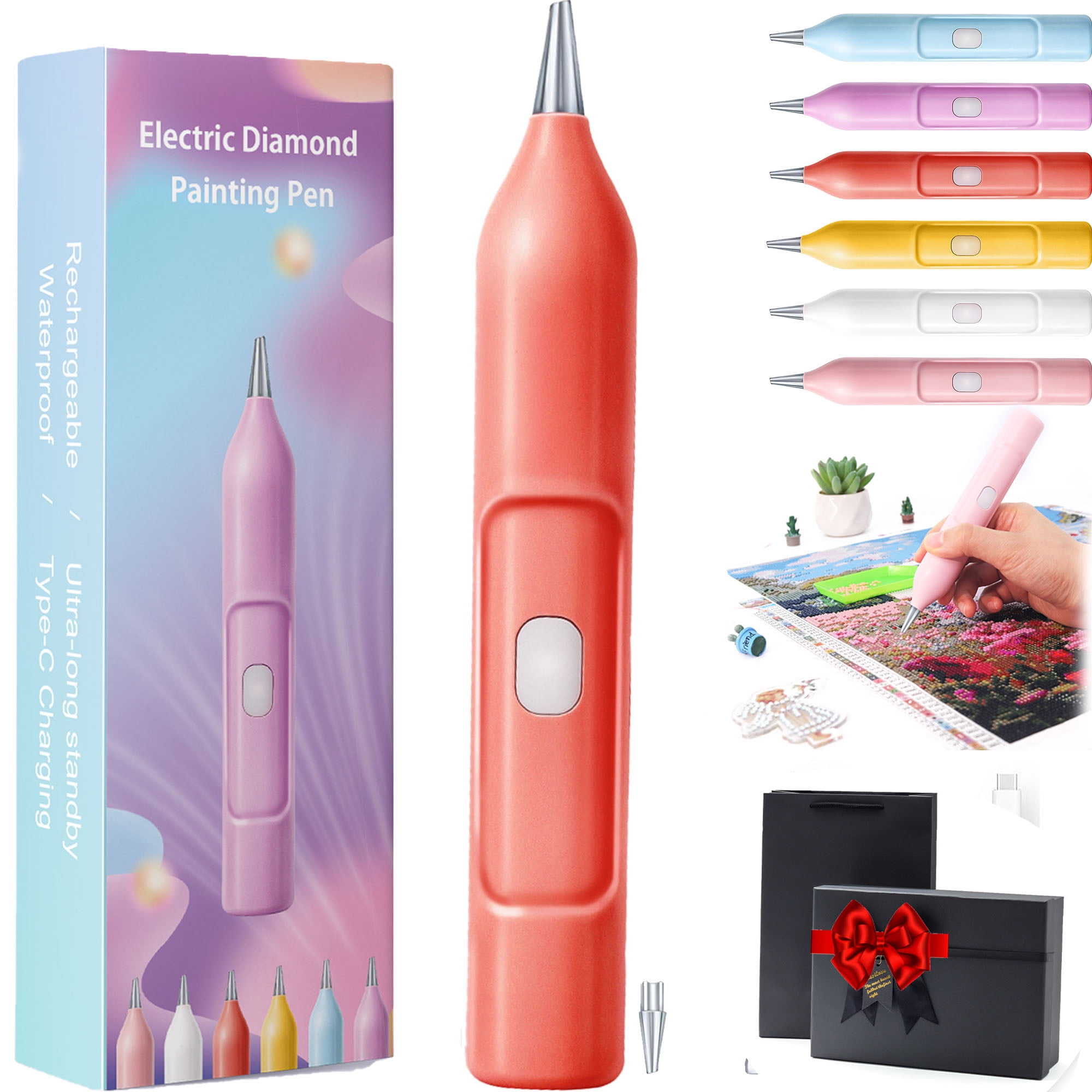 Ezypen - Electric Diamond Painting Pen with Vacuum Technology, Rechargeable IPX5 Waterproof ...