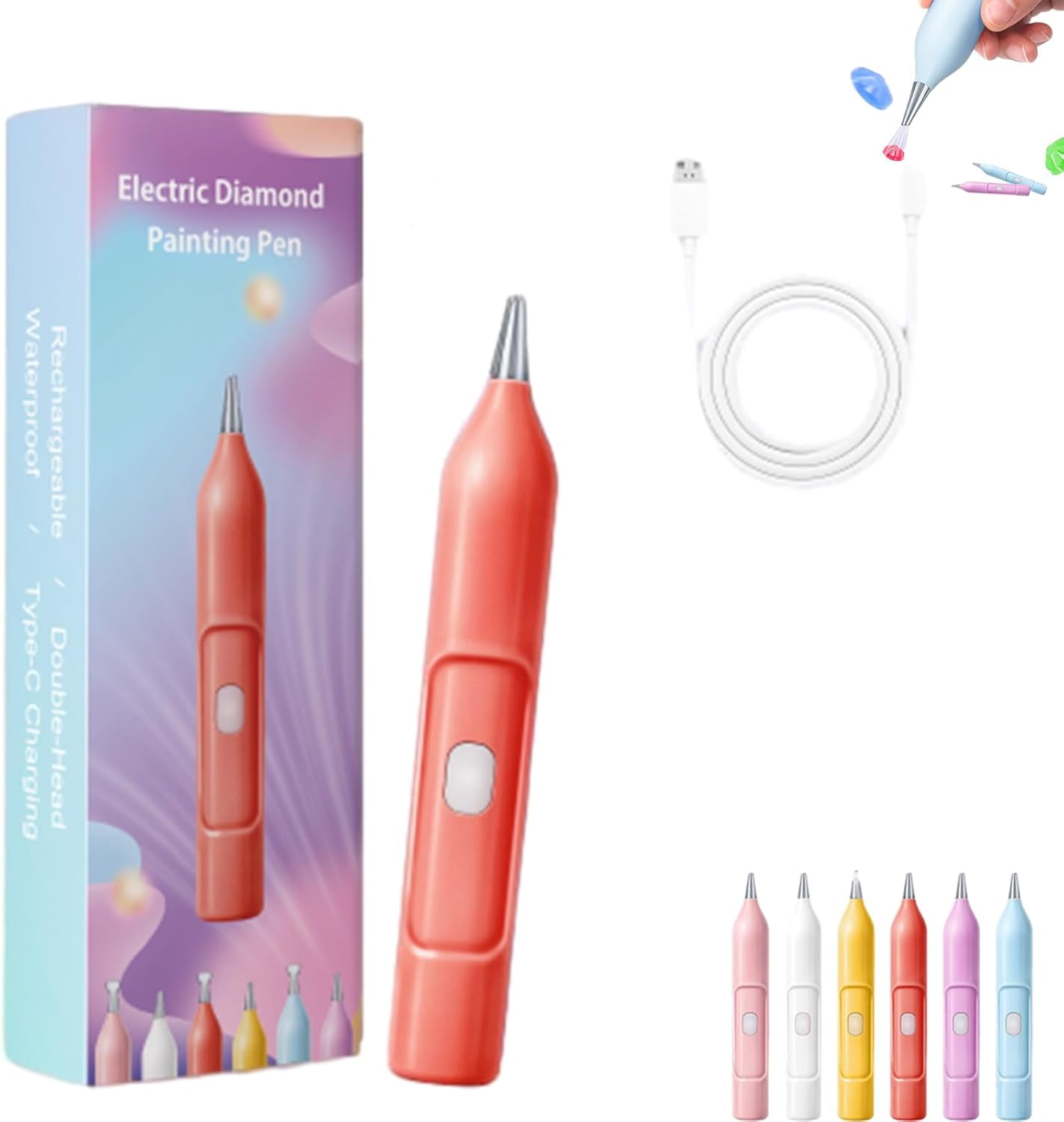 Ezypen - Electric Diamond Painting Pen with Vacuum Technology, Rechargeable IPX5 Waterproof ...