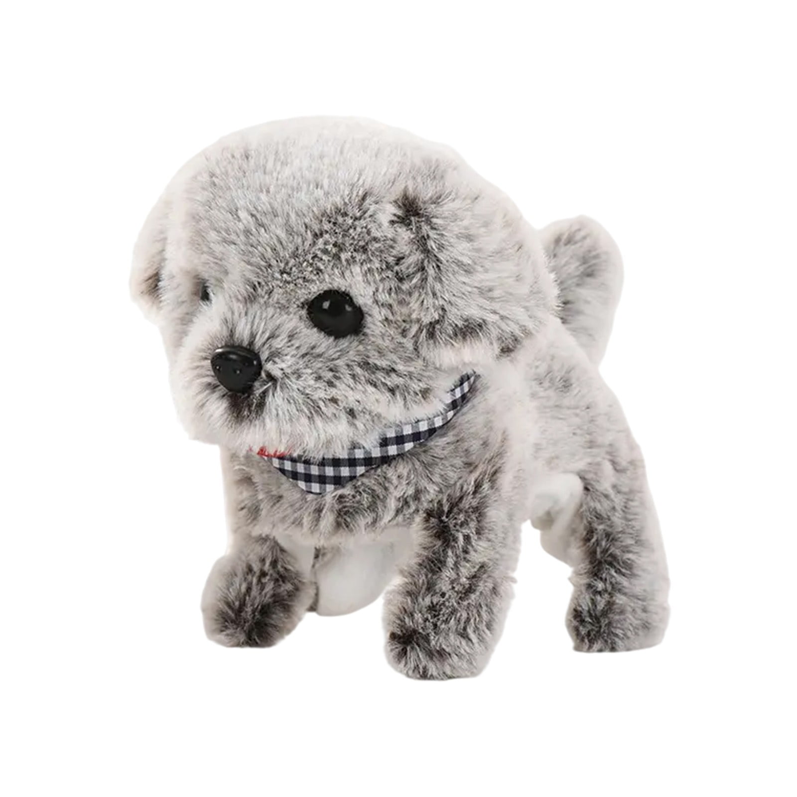 F-073 Grey Pett Animated Plush Pug Dog Toy Electronic Walking Pet ...