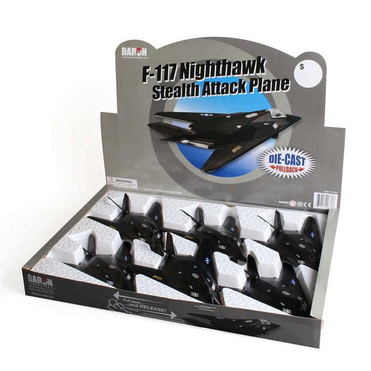 F-117 Die-Cast Pullback Plane Assortment In Counter Display- 6 Pieces ...