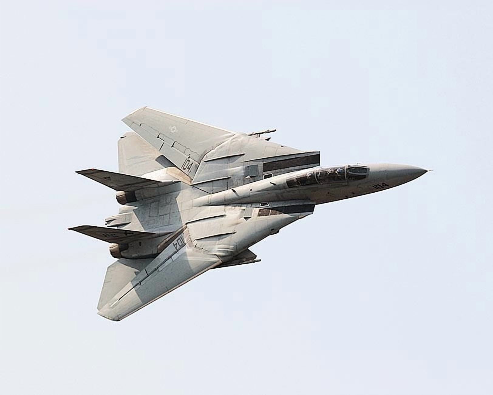 F-14 Tomcat Fighter Jet Banking - 12x18 Inch Laminated Aviation Poster ...