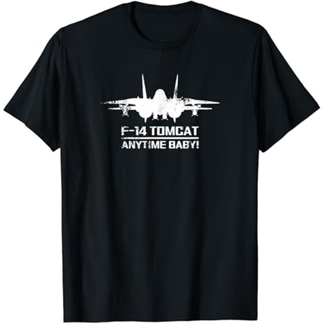 F-14 Tomcat Military Fighter Jet Anytime Baby Distressed T-Shirt ...