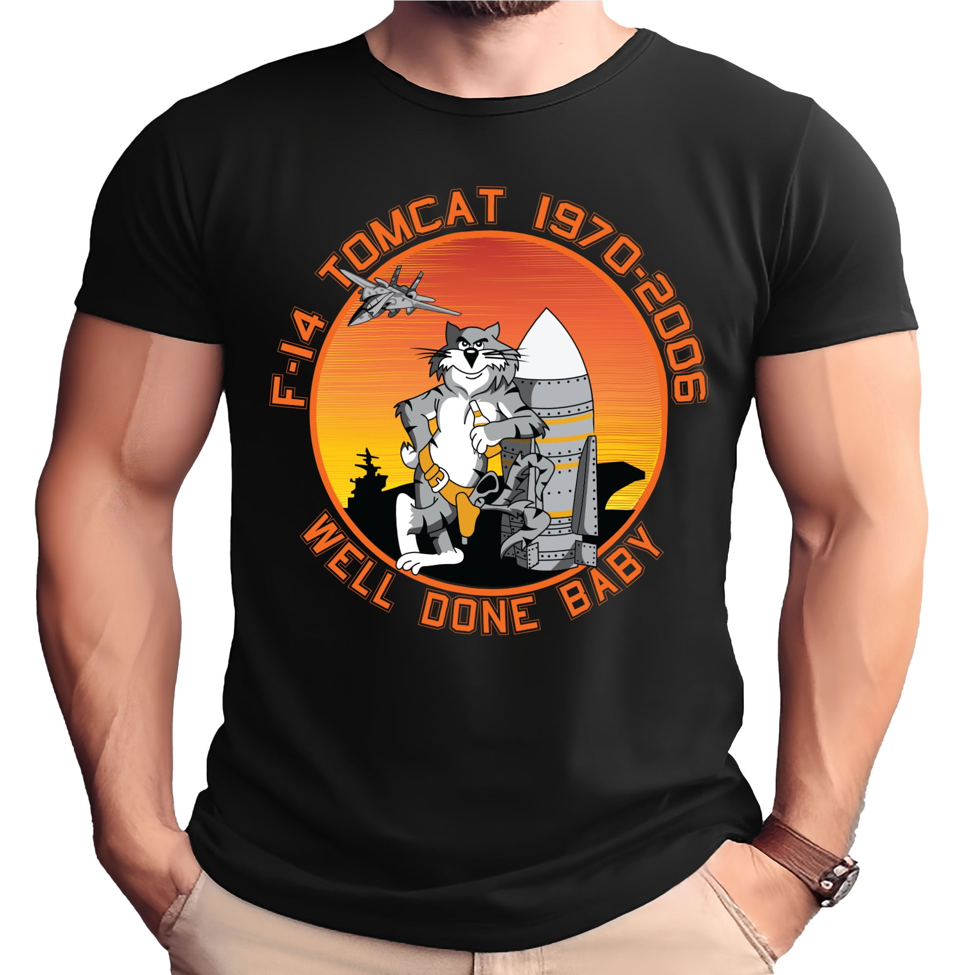 F-14 Tomcat Well Done Baby 1970-2006 Adult T-Shirt-XL - Walmart.com