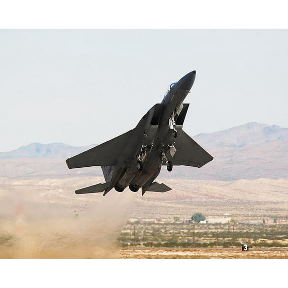 F-15 Eagle Fighter Jet Take-Off Style - A - 20x30 Inch Laminated ...