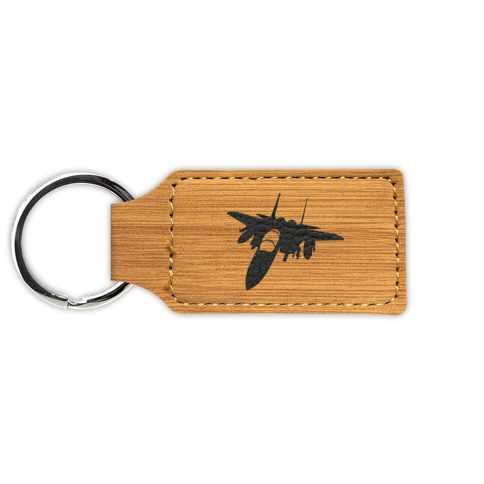 F-15 Eagle Keychain Leatherette Rectangle - Laser Engraved - Many Colors - Key Chain Ring - f15 ...