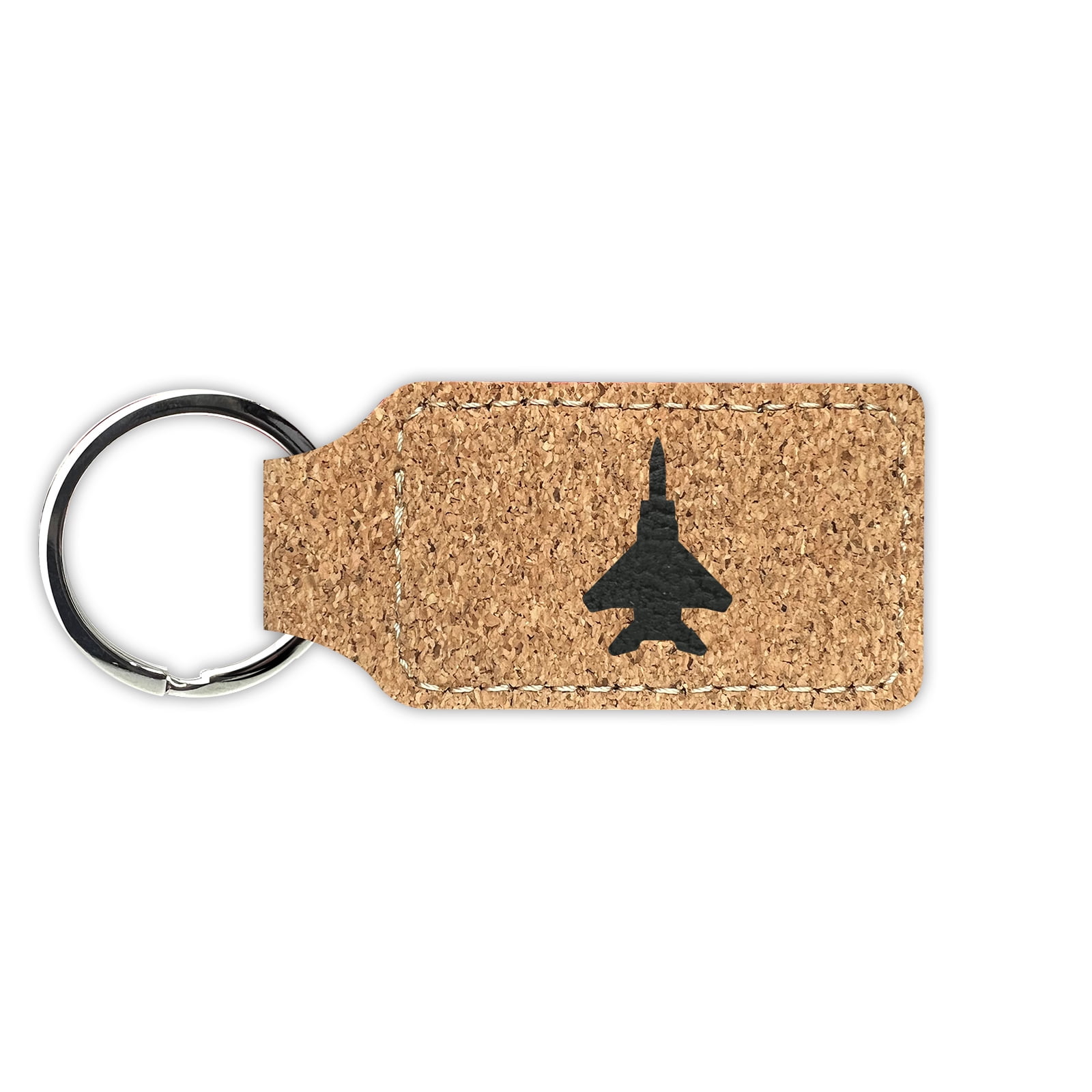F-15 Strike Eagle Keychain Leatherette Rectangle - Laser Engraved ...