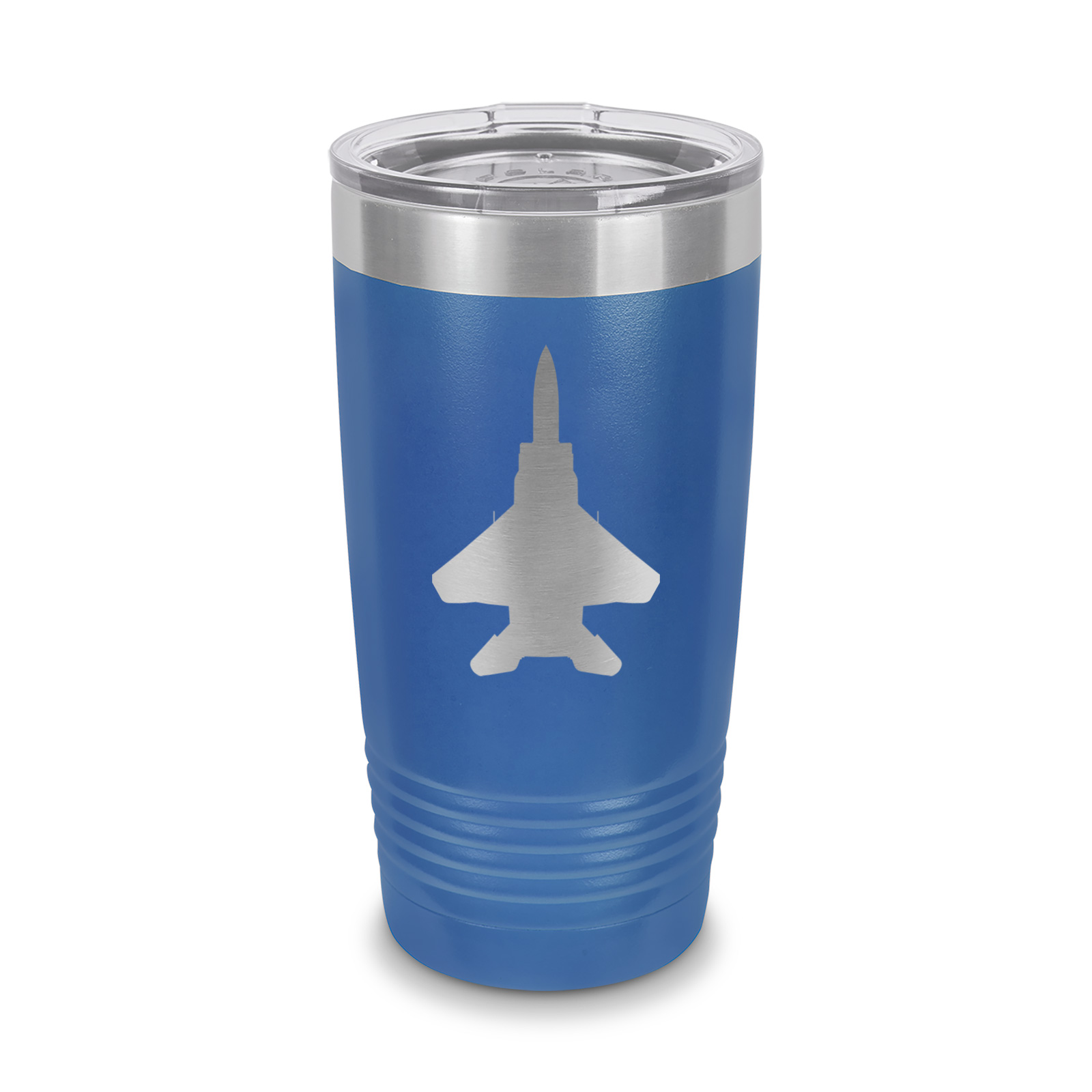 F-15 Strike Eagle Tumbler 20 oz - Laser Engraved w/ Clear Lid ...