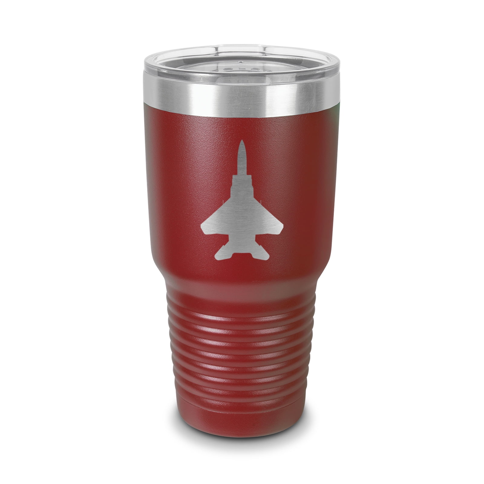 F-15 Strike Eagle Tumbler 30 oz - Laser Engraved w/ Clear Lid ...