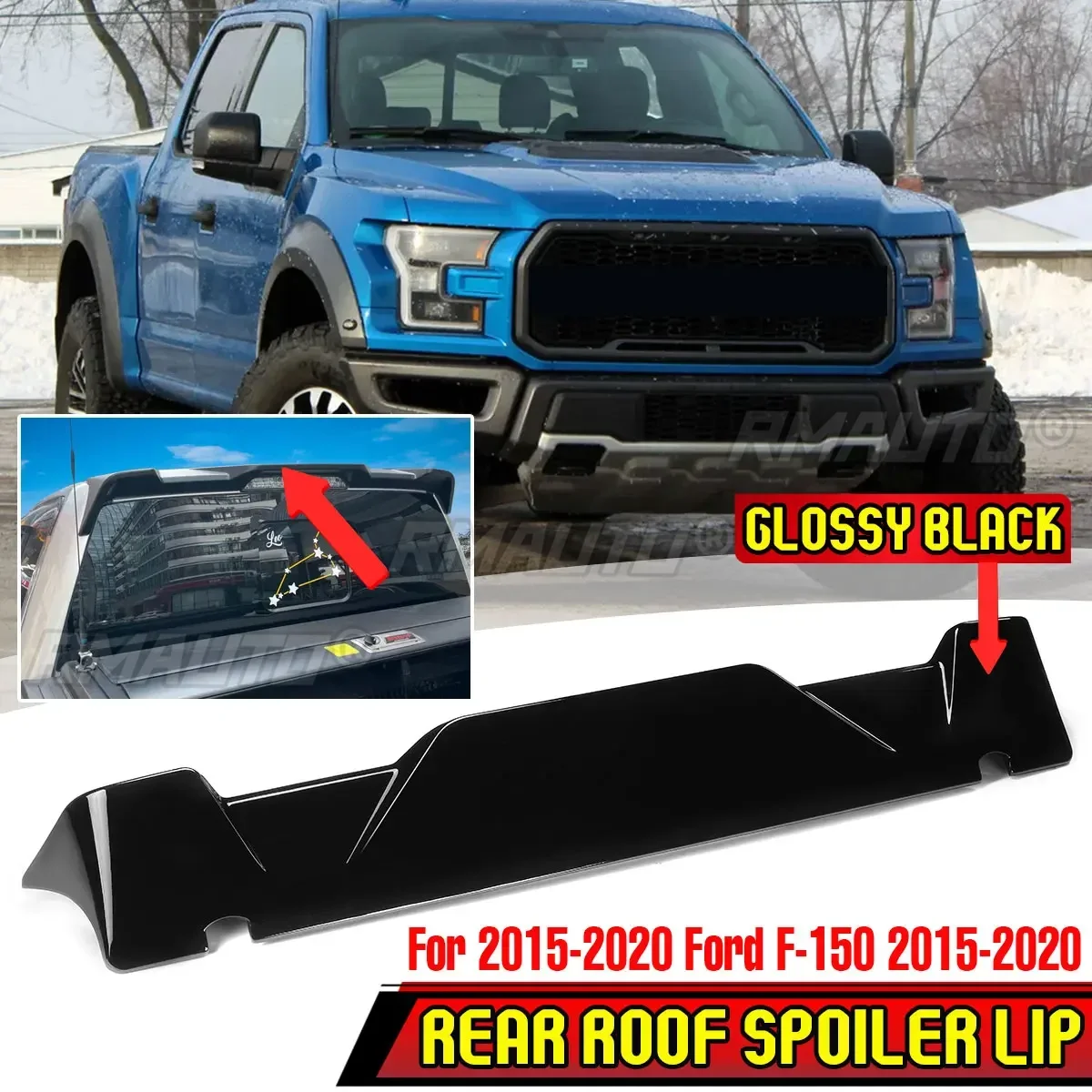 F-150 Car Rear Roof Spoiler Wing Extension For Ford F-150 2015-2020 ...