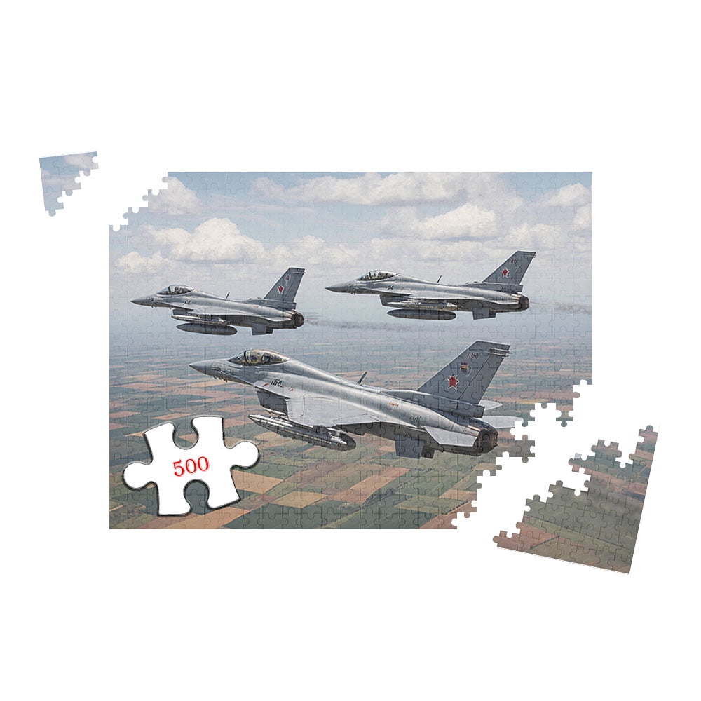 F 16 Fighter Jet Jigsaw Puzzle for Adults 20.5x15 Inch 500 Pieces ...