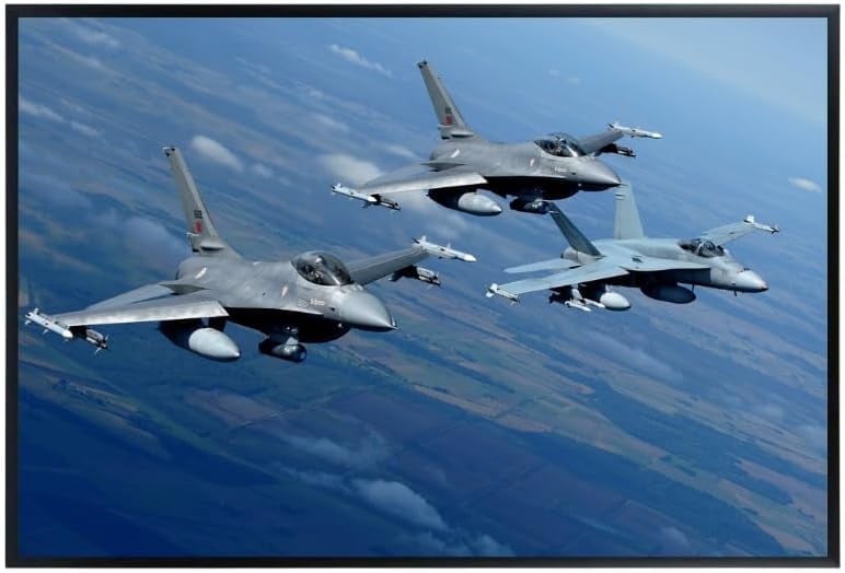 F-16 Fighting Falcon Wall Art – High-Resolution Air Force Jet Poster ...