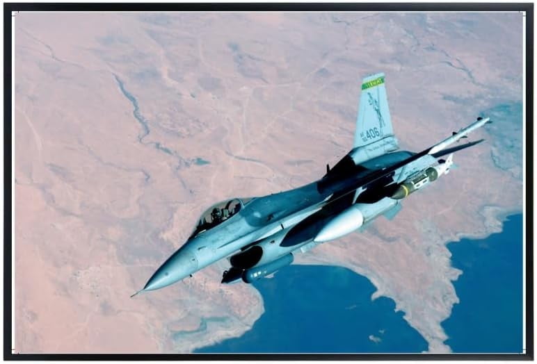 F-16 Fighting Falcon Wall Art Set – 2-Piece Military Aviation Poster ...