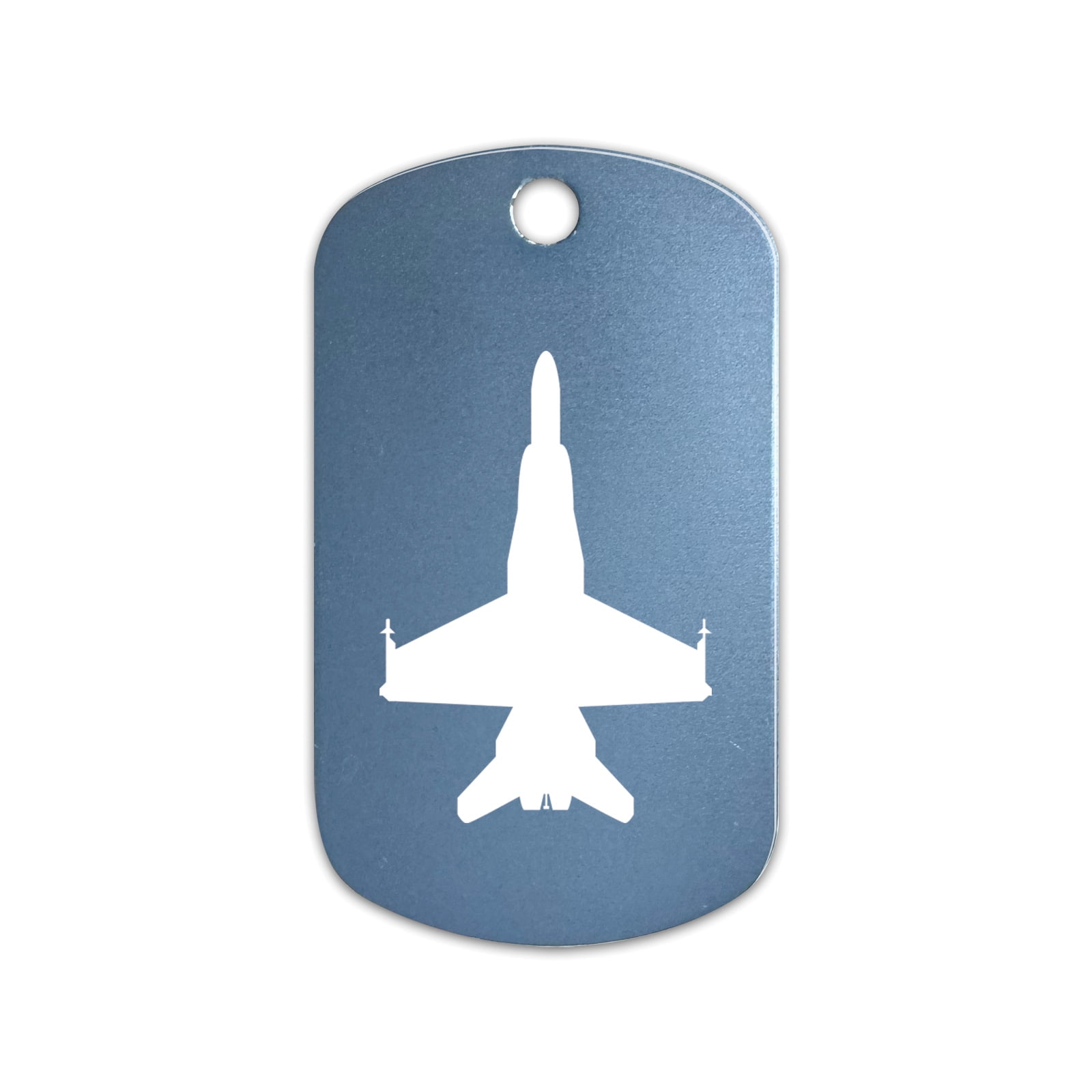 F-18 Hornet GI Dog Tag Aluminum Keychain f18 - Light Blue - Walmart.com