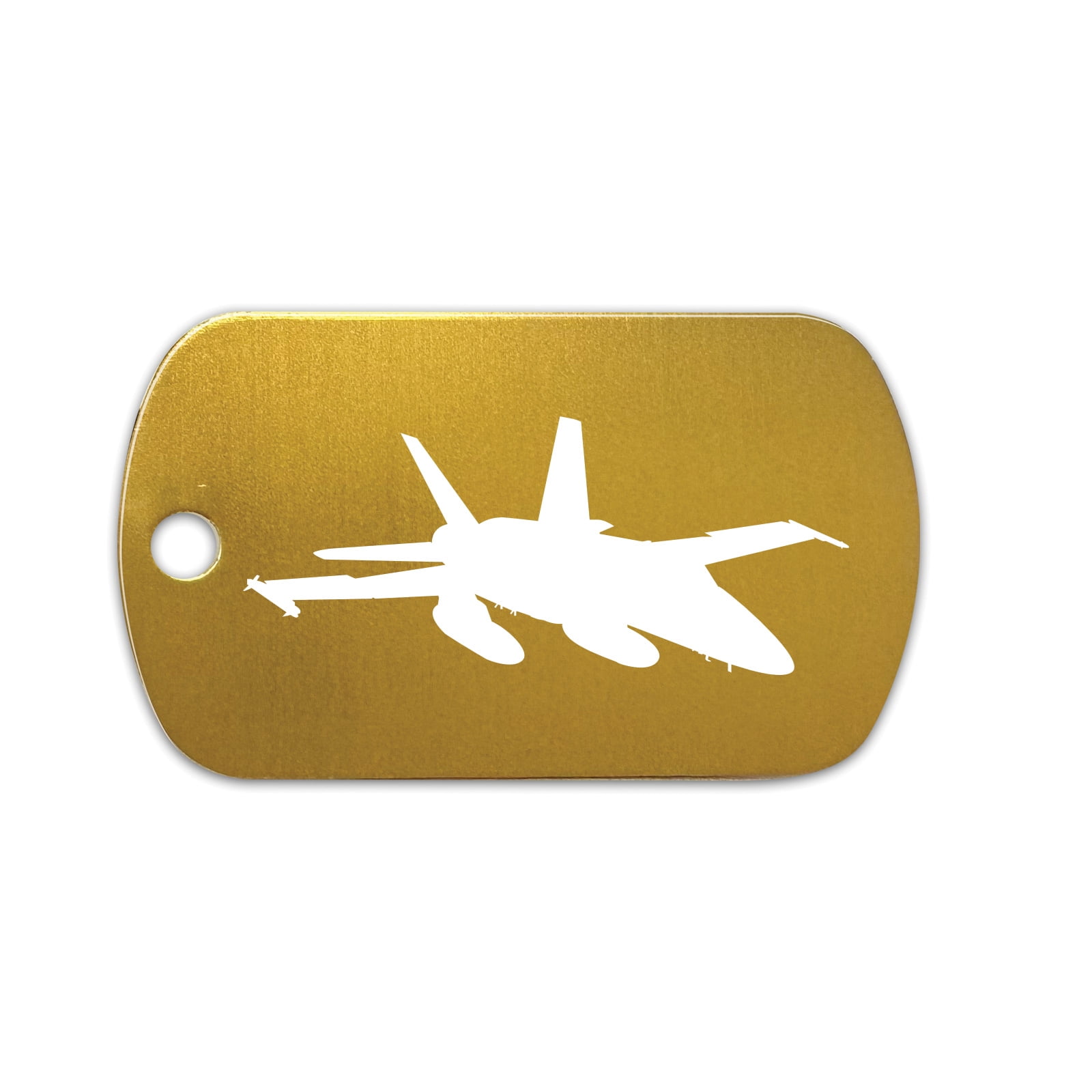 F-18 Hornet V2 GI Dog Tag Aluminum Keychain f18 super hornet - Gold ...