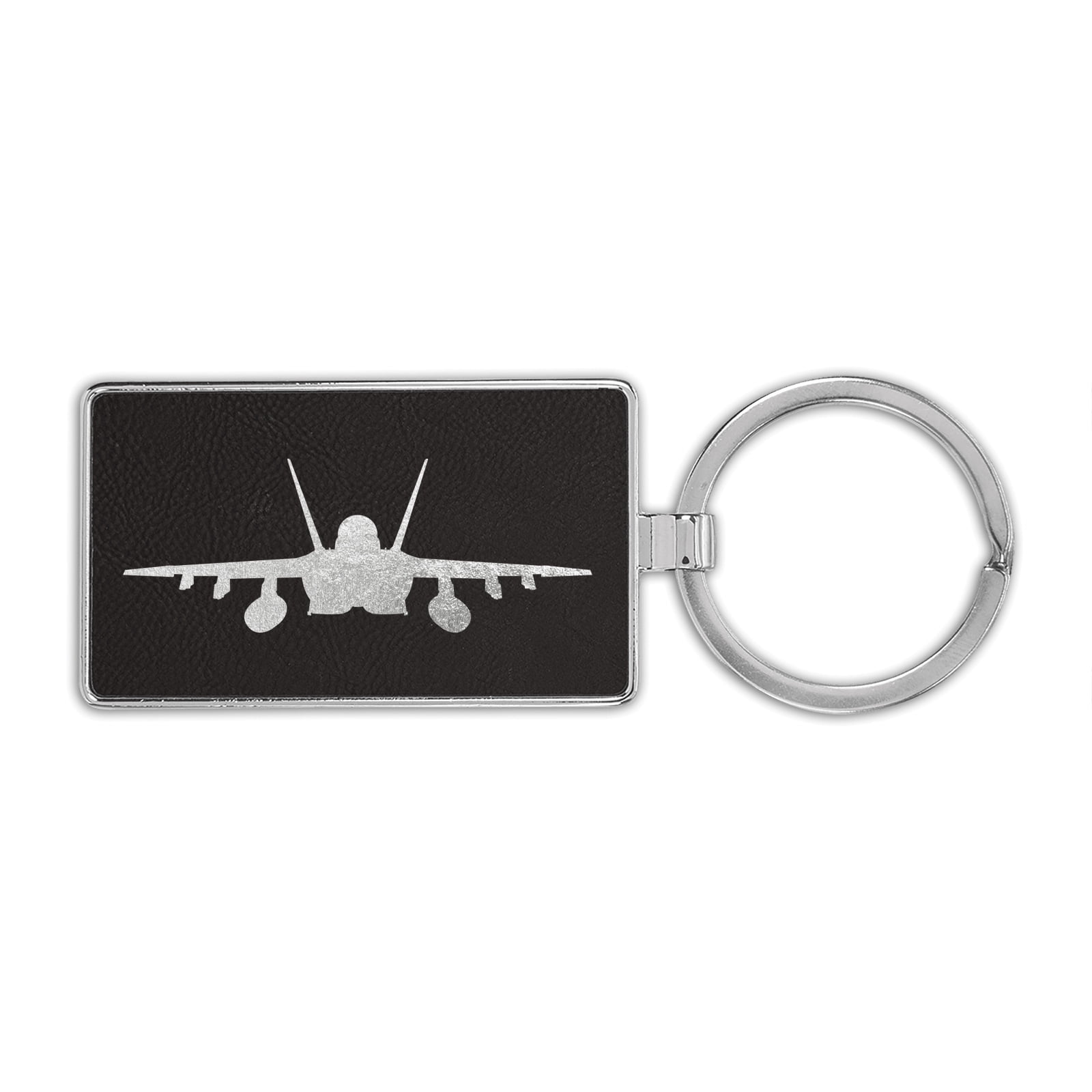 F-18 Hornet V4 Premium Leatherette Keychain f18 jet aircraft - Black ...