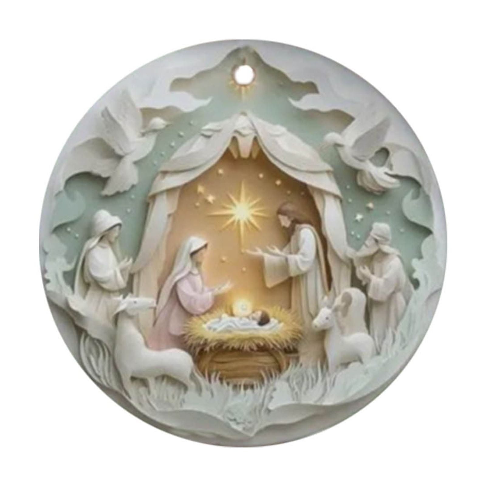 F 2024 Christmas Decorations Nativity Ornaments Hanging Decor For ...