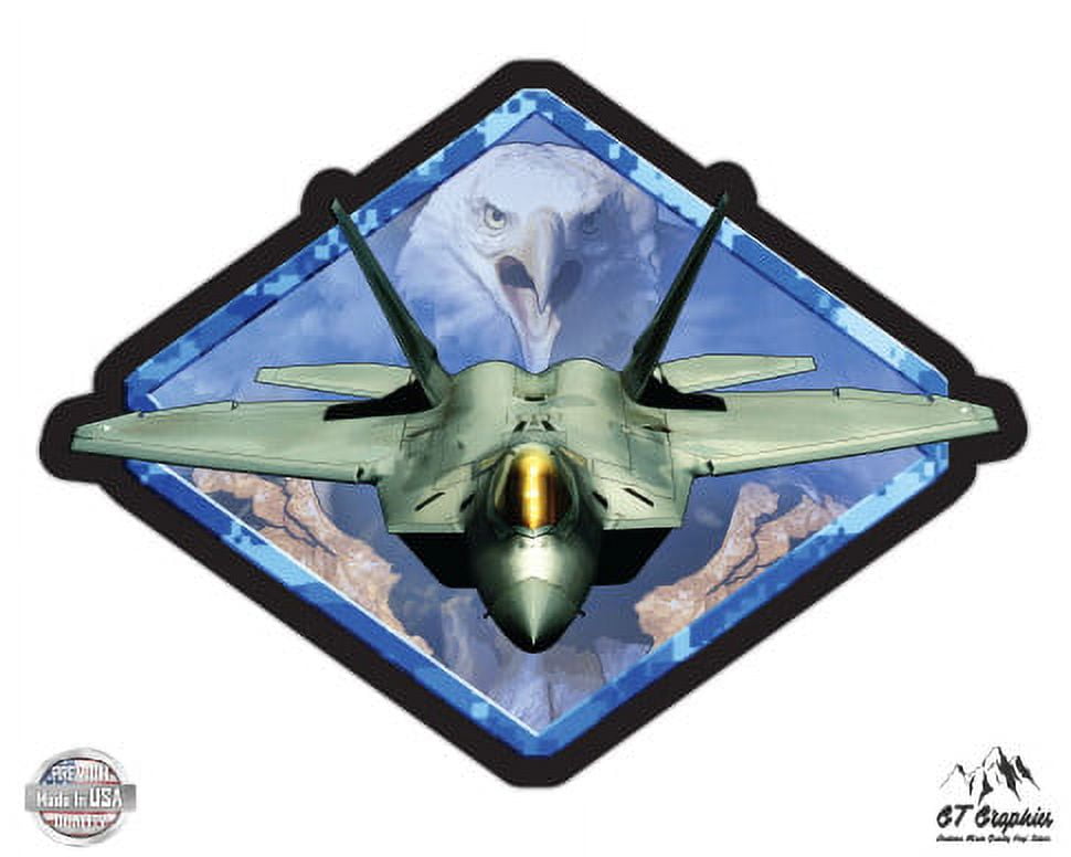 F-22 Fighter Jet Eagle - 8" Vinyl Sticker - For Car Laptop I-Pad ...