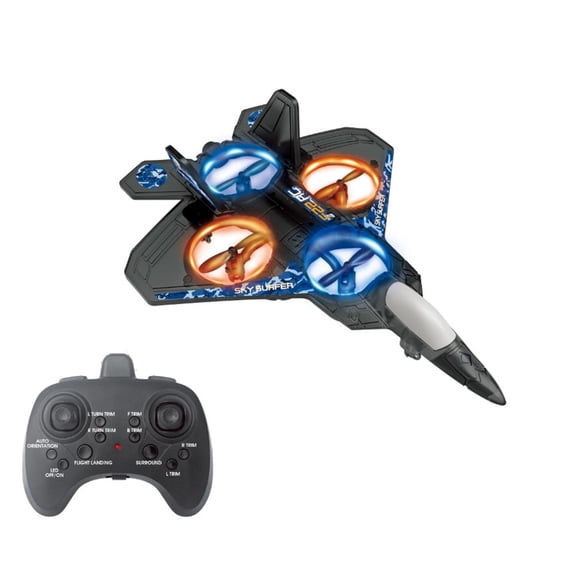 F-22 Fighter Jet Stunt RC Toy – 4-Channel Remote Control Aircraft with ...