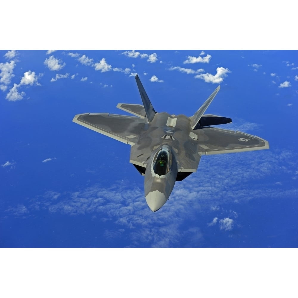 F-22 Raptor Fighter Flies Near Guam. Introduced In 2005 It Has Speed ...