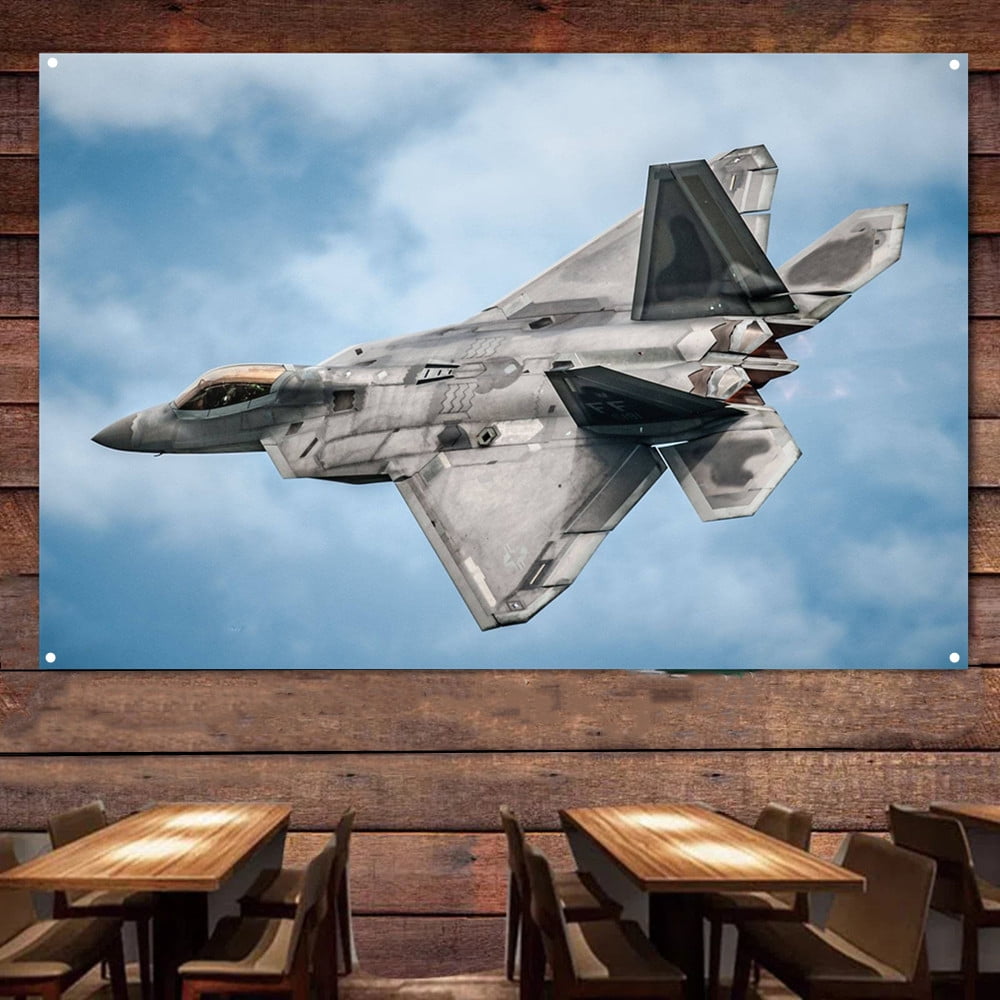 F-22 Raptor Fighter Poster Tapestry - 38" x 57" Decorate Your Room Wall ...