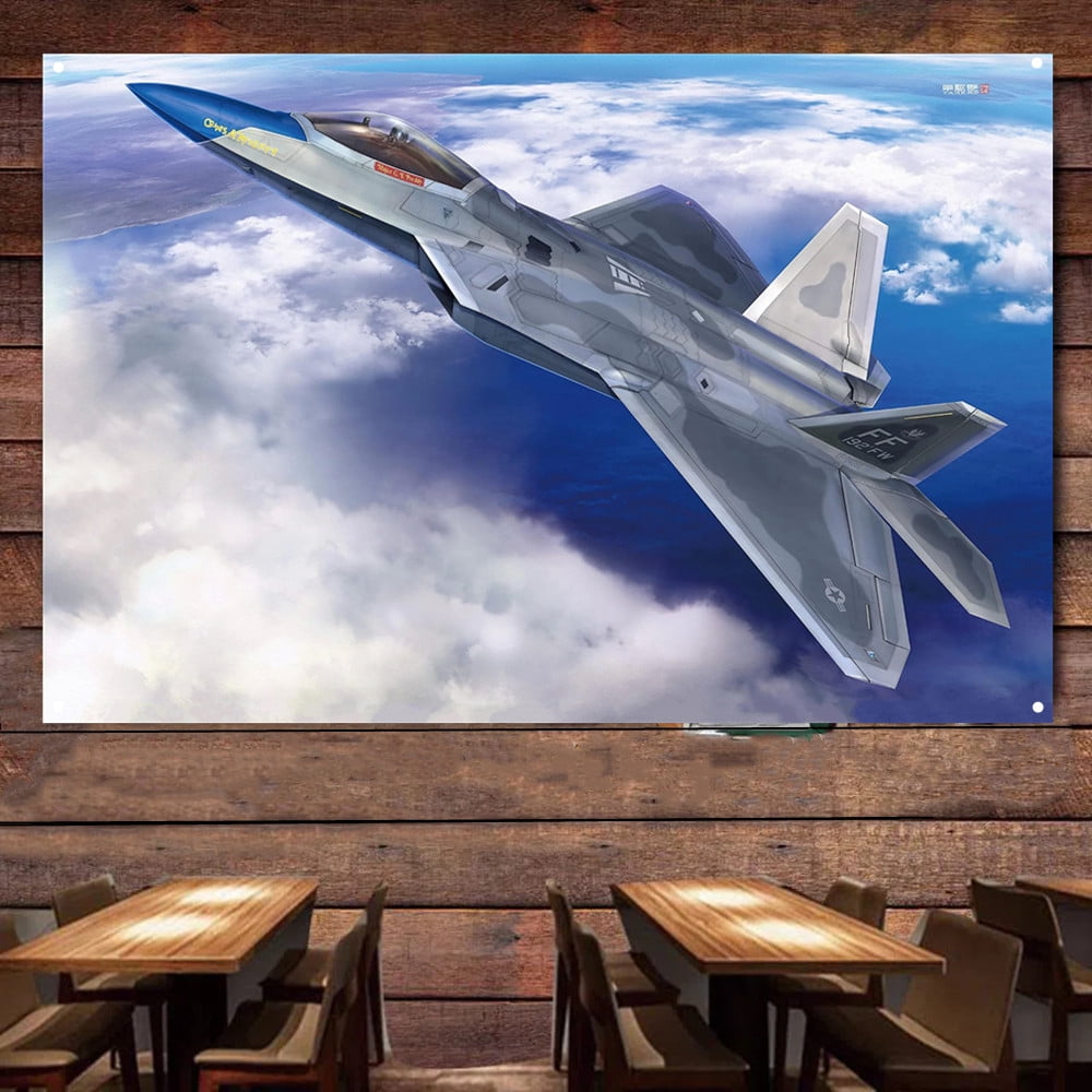 F-22 Raptor Fighter Posters and Prints Canvas Painting - 38" x 57" Air ...