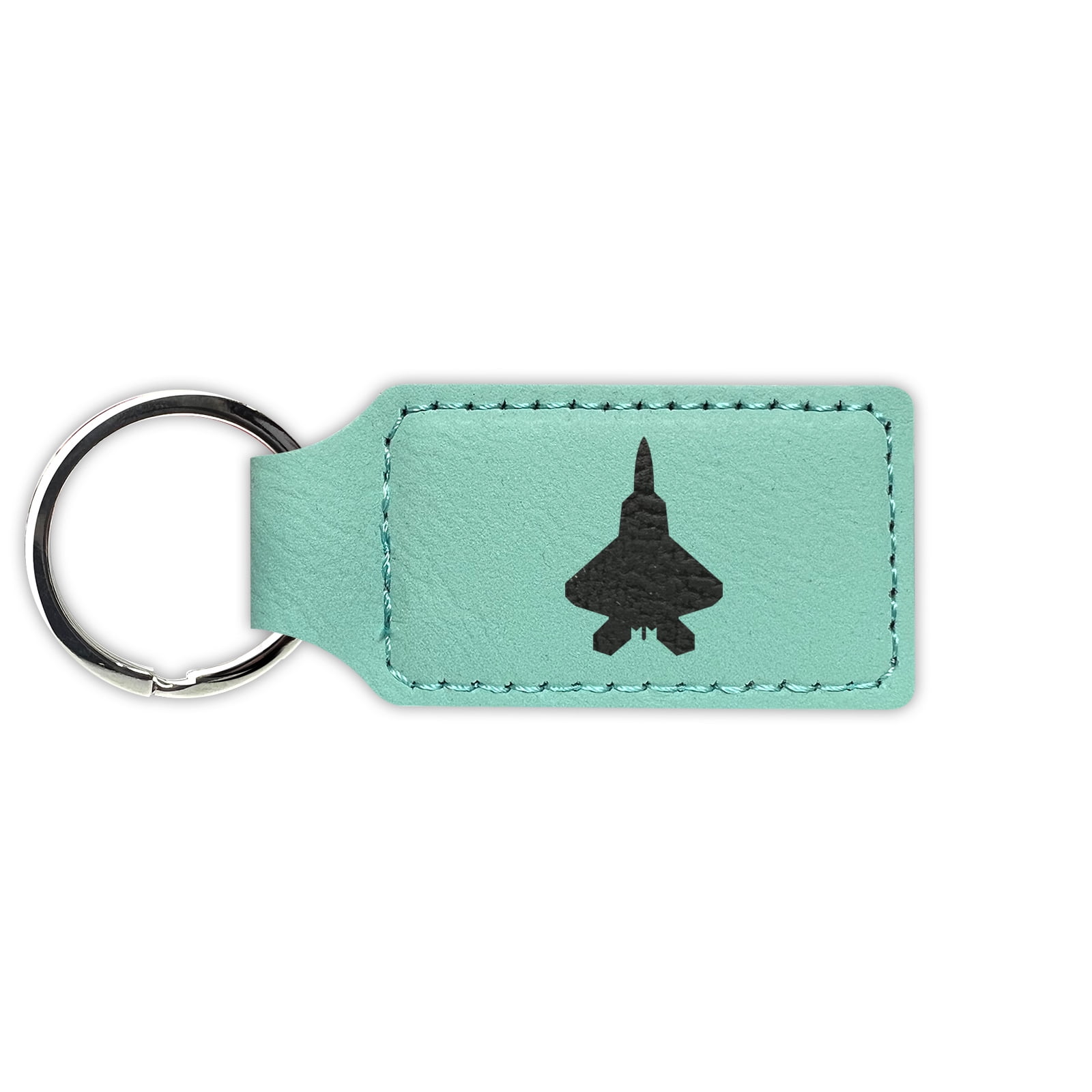 F-22 Raptor Keychain Leatherette Rectangle - Laser Engraved - Many ...
