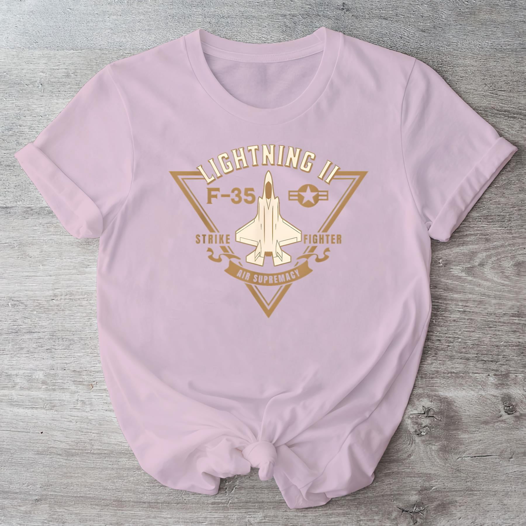F-35 Lightning II Jet Fighter Military Aircraft Design T-Shirt Size S ...