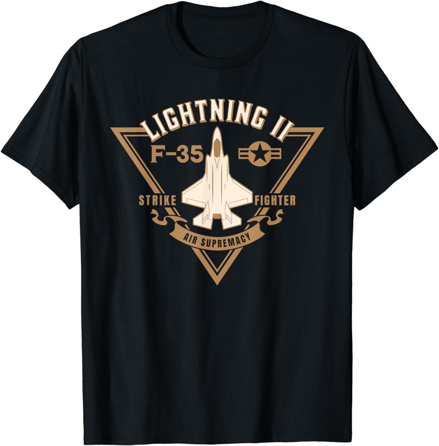 F-35 Lightning II Jet Fighter Military Aircraft Design T-Shirt ...
