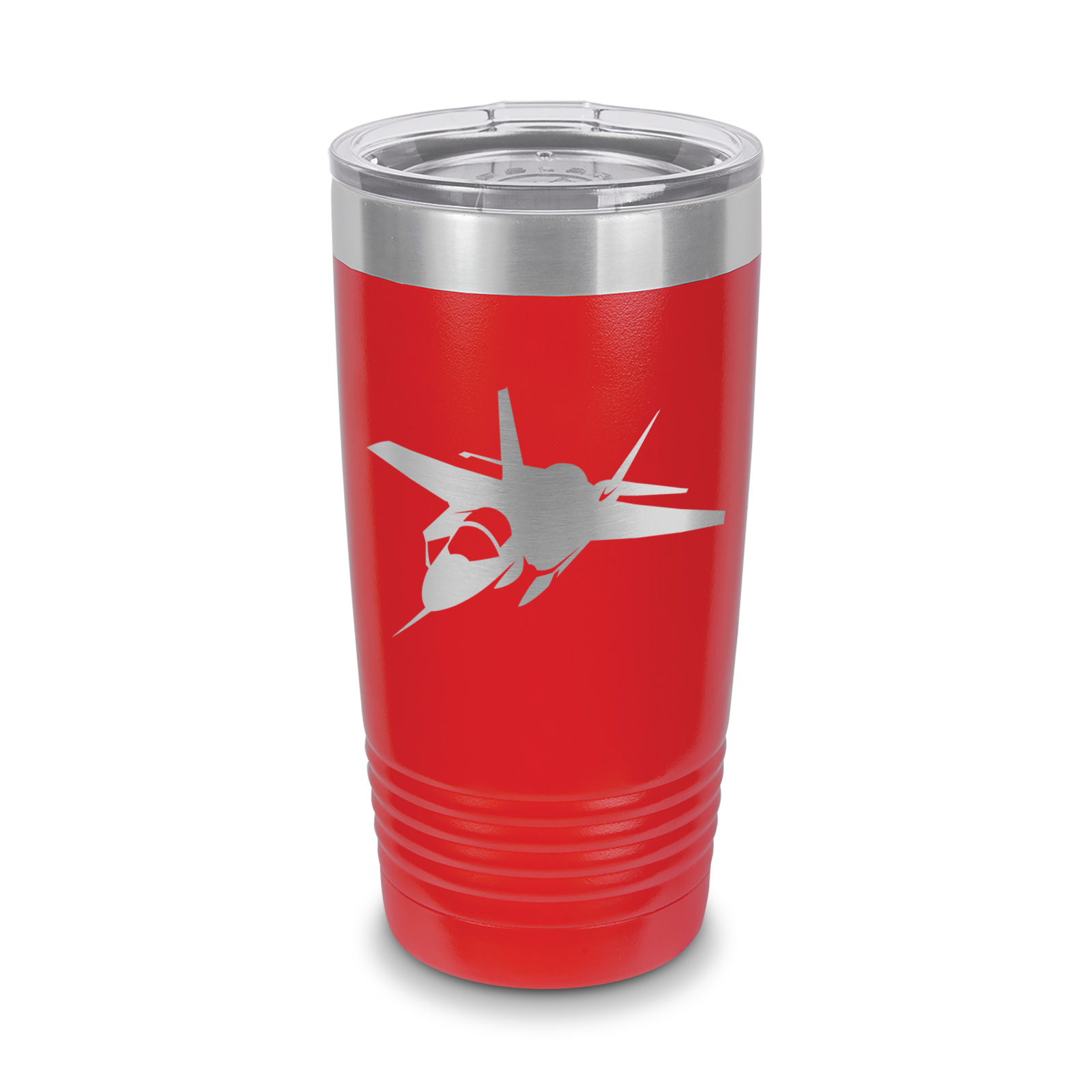 F-35 Lightning II Tumbler 20 oz - Laser Engraved w/ Clear Lid ...