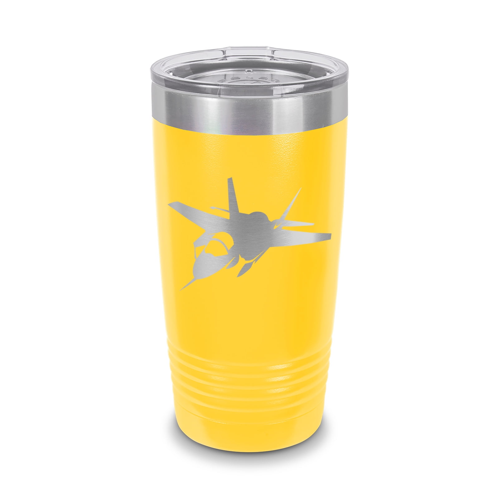 F-35 Lightning II Tumbler 20 oz - Laser Engraved w/ Clear Lid ...