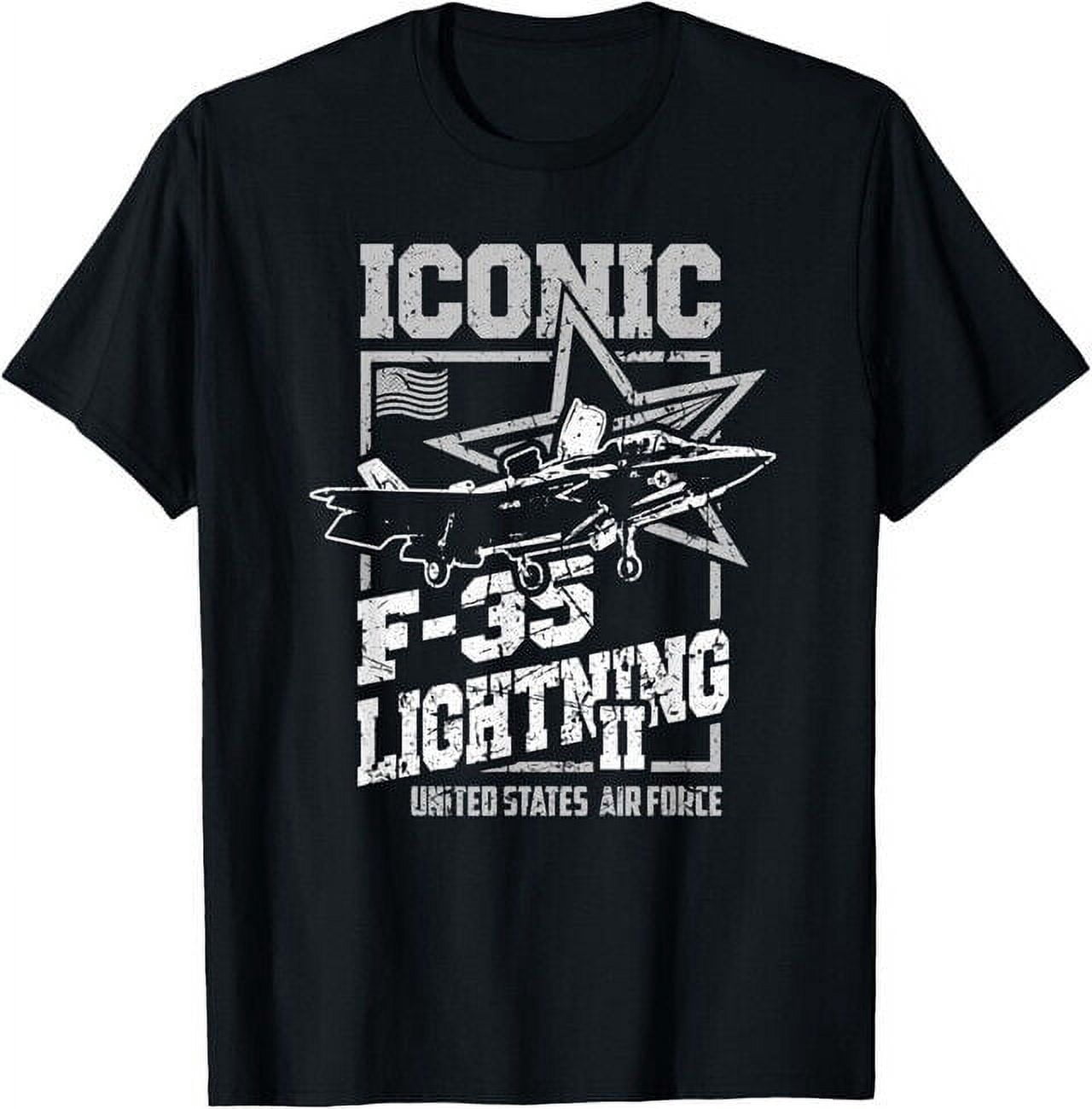 F-35 Lightning II USAF Stealth Multirole Fighter Jet Iconi T-Shirt Size ...