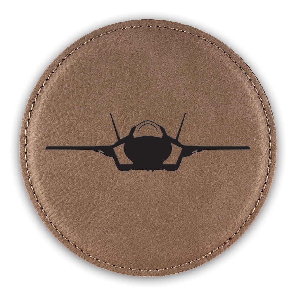 F-35B Lightning II Coaster Laser Engraved Leatherette - Round Coasters ...