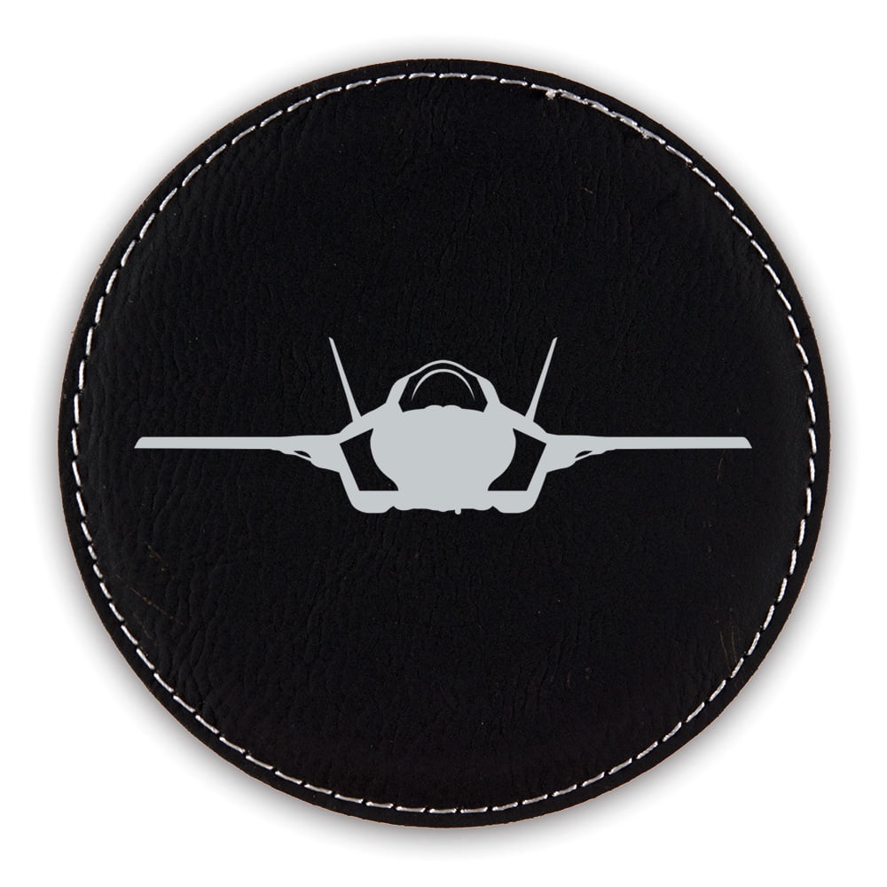 F-35B Lightning II Coaster Laser Engraved Leatherette - Round Coasters ...