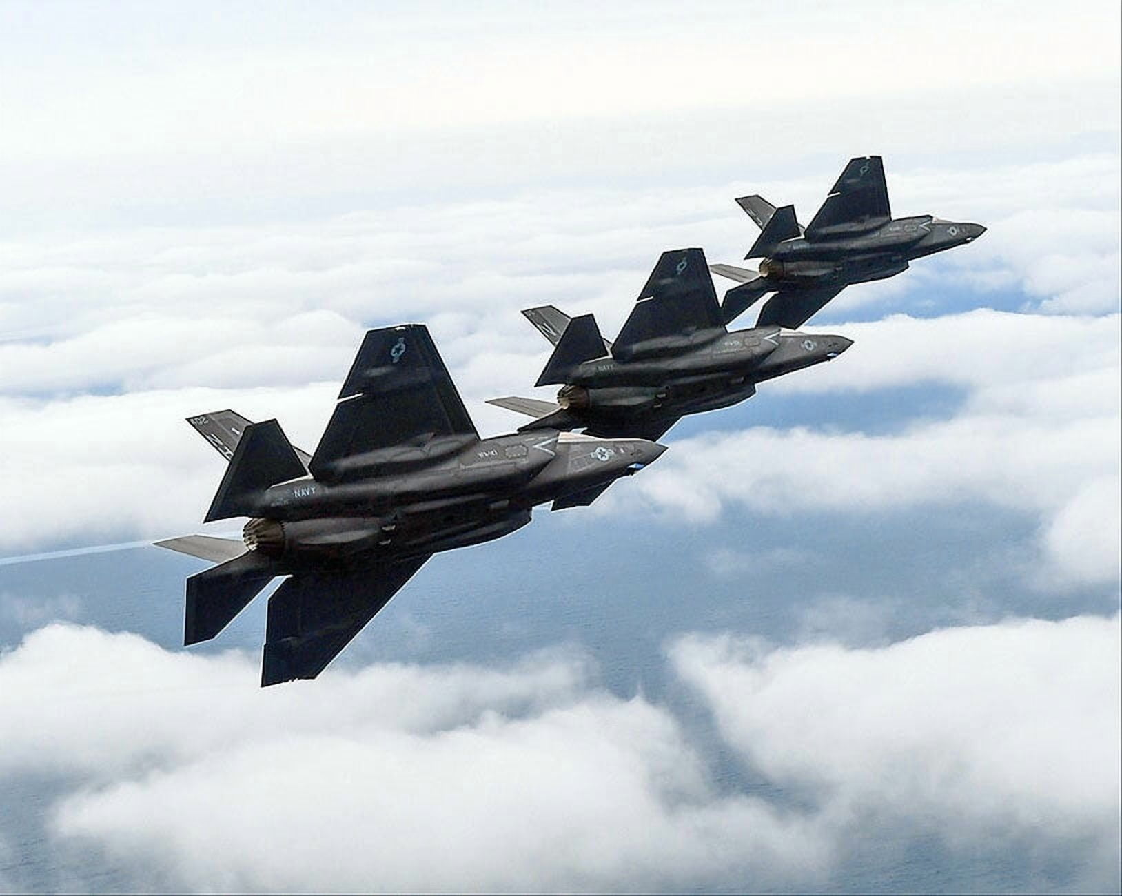 F-35C Lightning II Fighters Over Fort Walton Style - A - 12x18 Inch ...