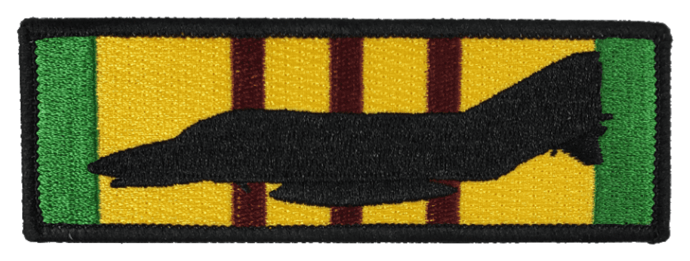 F-4 PHANTOM SPOOK SILHOUETTE ON VIETNAM SERVICE RIBBON PATCH USAF USMC ...