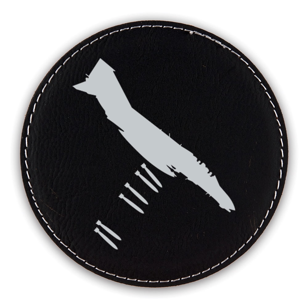 F-4 Phantom Dropping Bombs Coaster Laser Engraved Leatherette - Round ...