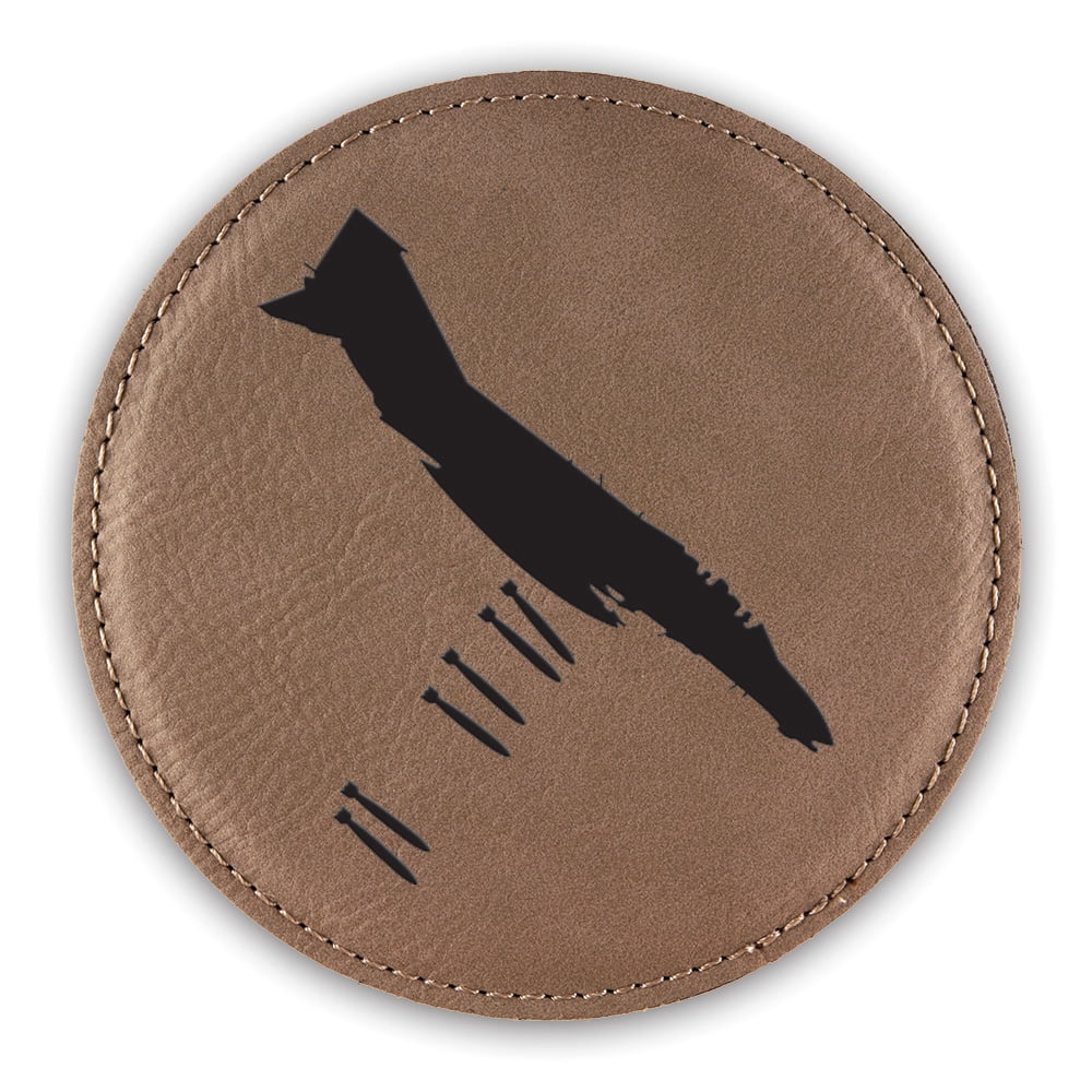 F-4 Phantom Dropping Bombs Coaster Laser Engraved Leatherette - Round ...
