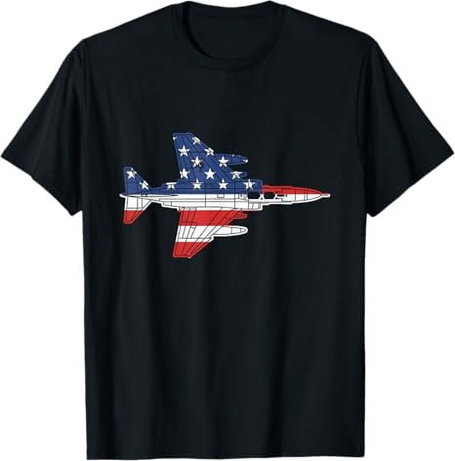 F-4 Phantom Fighter Jet Airplane Schematic American Flag F4 T-Shirt ...