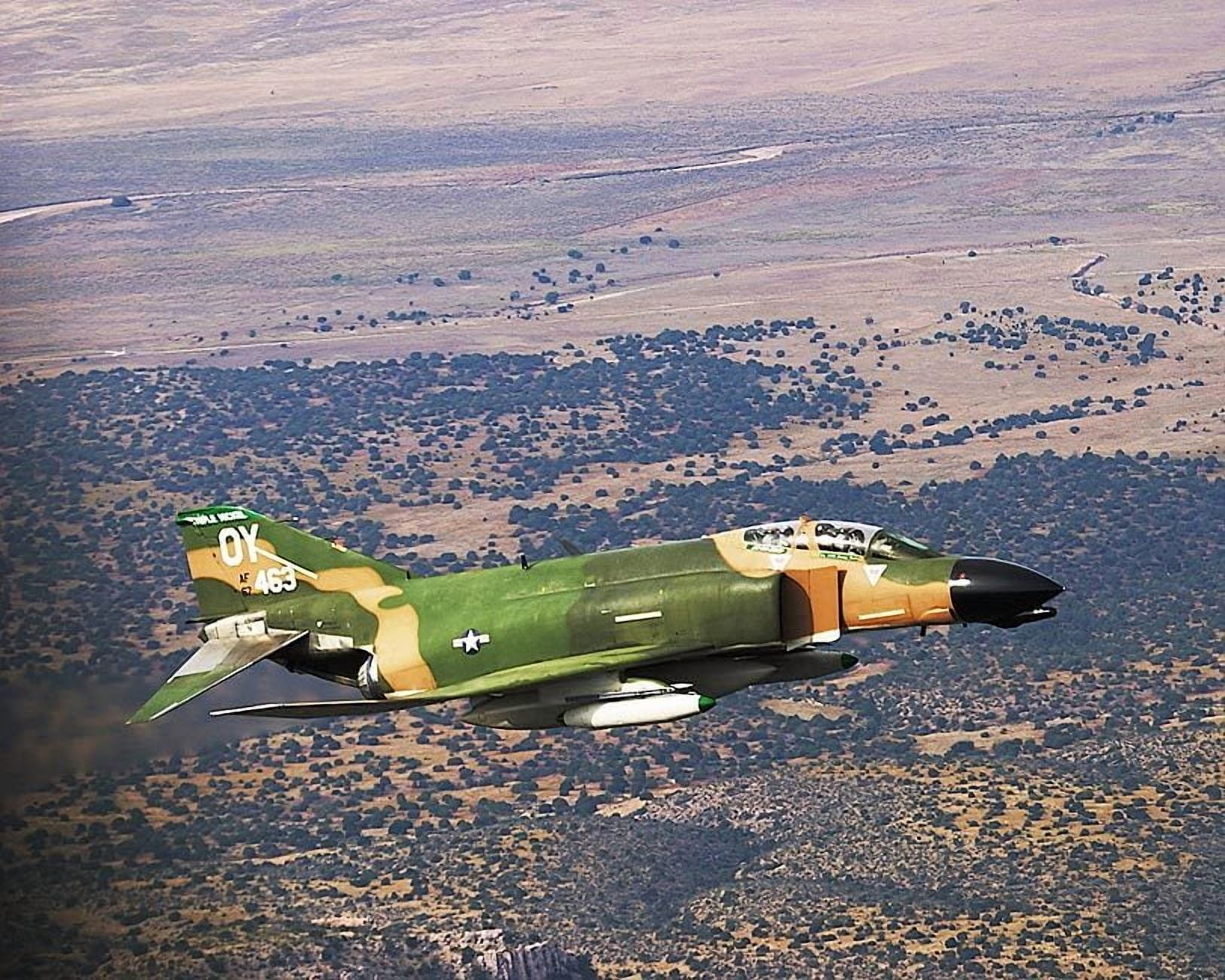 F-4 Phantom II Fighter Jet Aircraft - 24x36 Inch Glossy Laminated ...