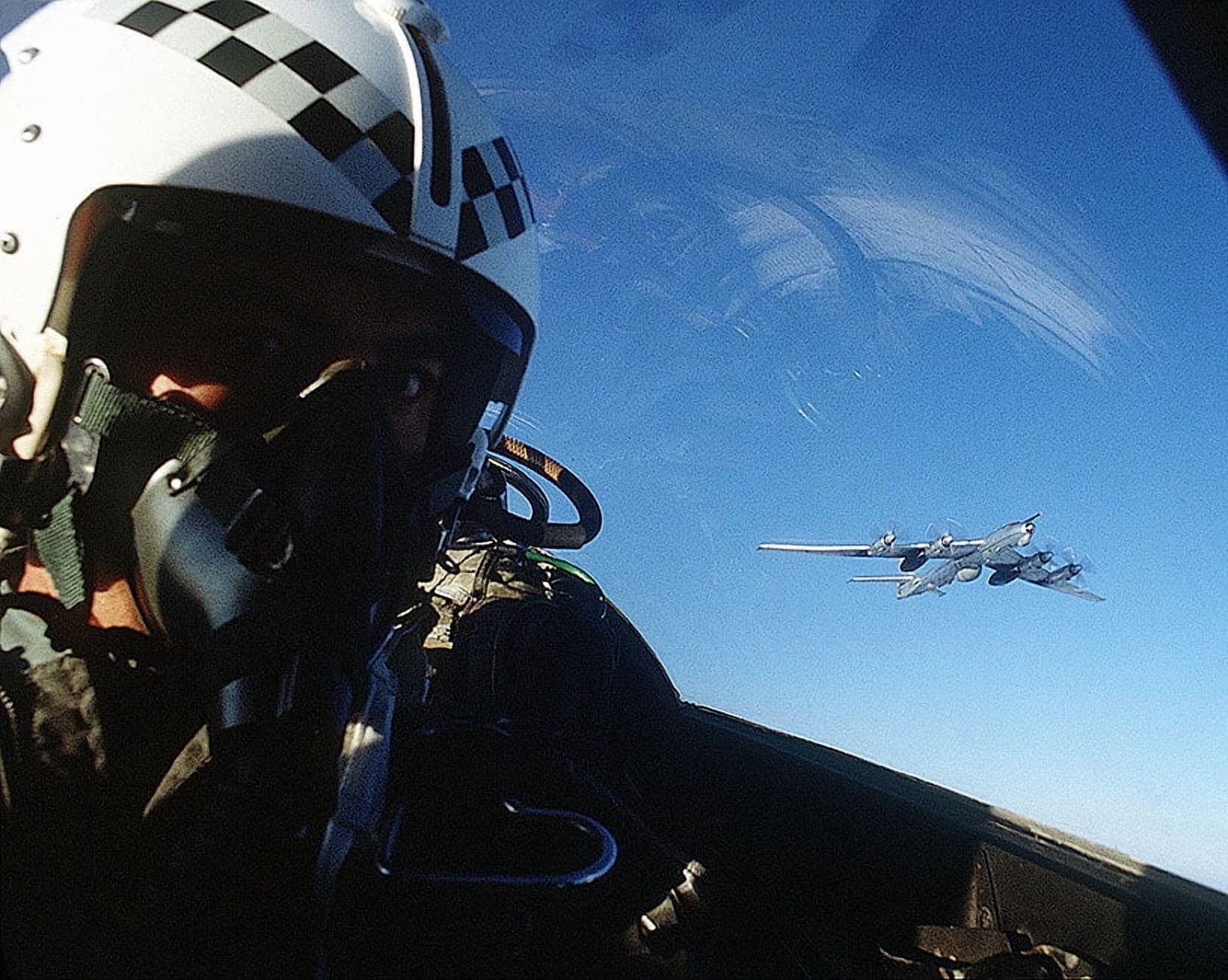 F-4 Phantom II Pilot and Soviet TU-95 Bear - 12x18 Inch Laminated ...