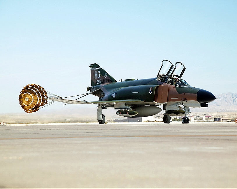 F-4 Phantom II fighter jet taxiing Style - A - 24x36 Inch Laminated ...